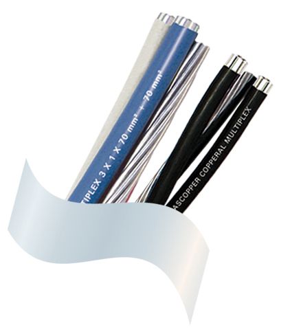 Brascopper - Cabos Copperal Multiplex 0,6/1KV (Quadruplex - Neutro CA/CAL)